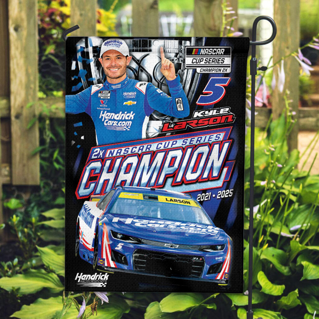 Kyle Larson 2025 NASCAR Cup Series Champion Double-side Garden Flag ...