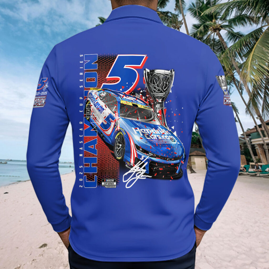 Kyle Larson 2025 NASCAR Cup Series Champion Zip Polo Shirt – HOATT14874 ...