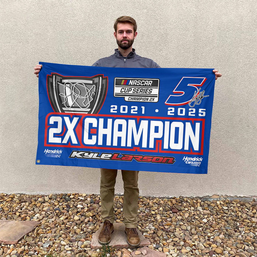 Kyle Larson Nascar Cup Series Champions 3D Double-side House Flag ...
