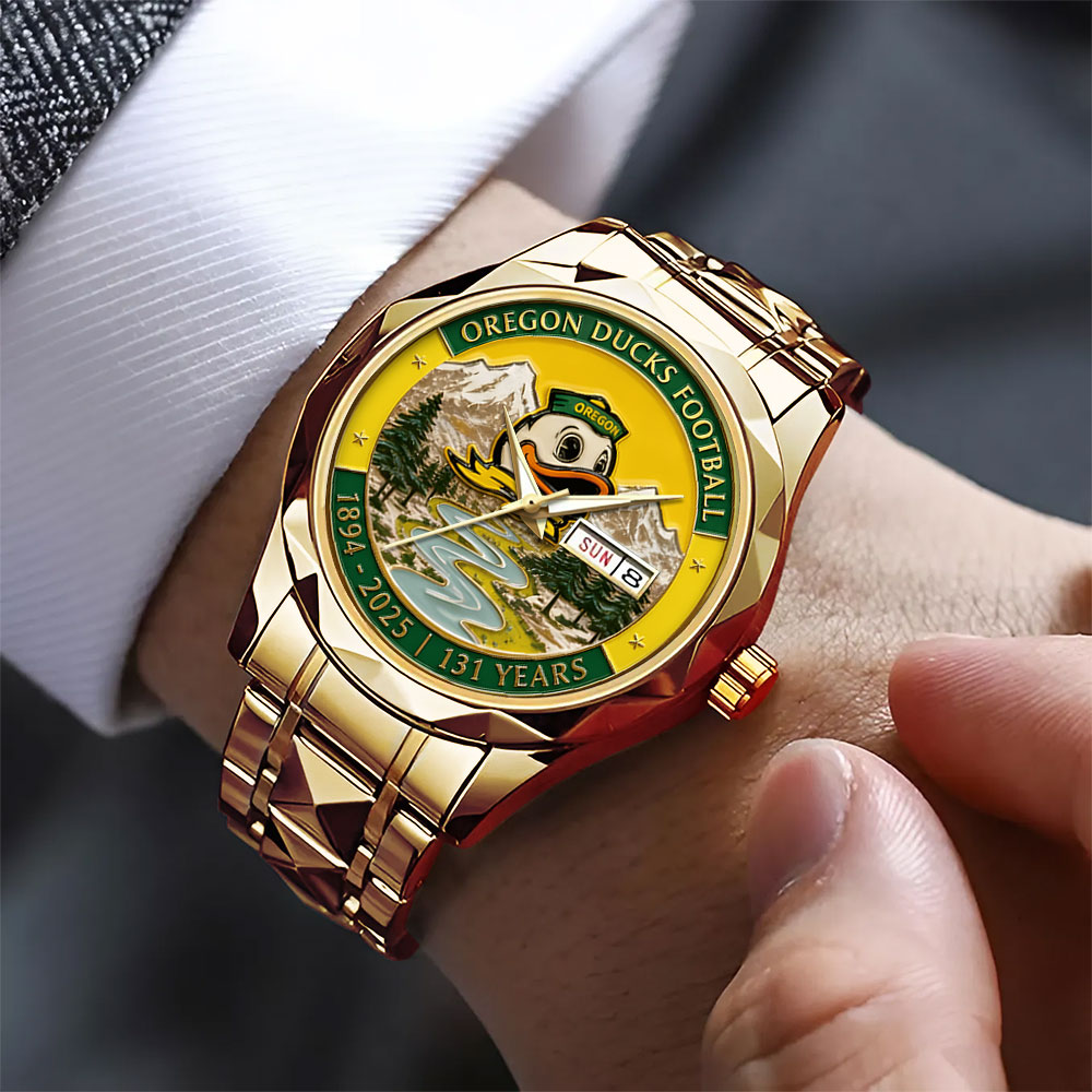 Oregon Ducks Football 131 Years Alloy Luxury Quartz Watch – MAITM13671 ...