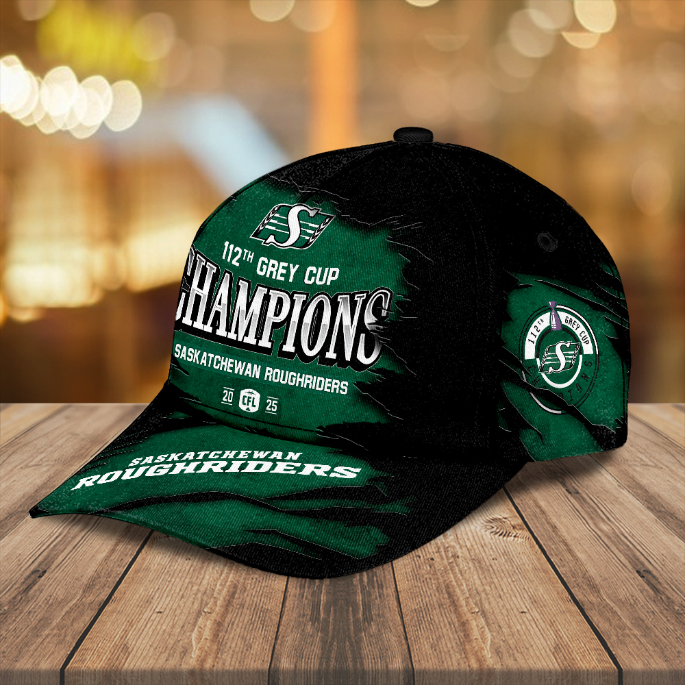 Saskatchewan Roughriders 2025 Grey Cup Champions Classic Cap ...