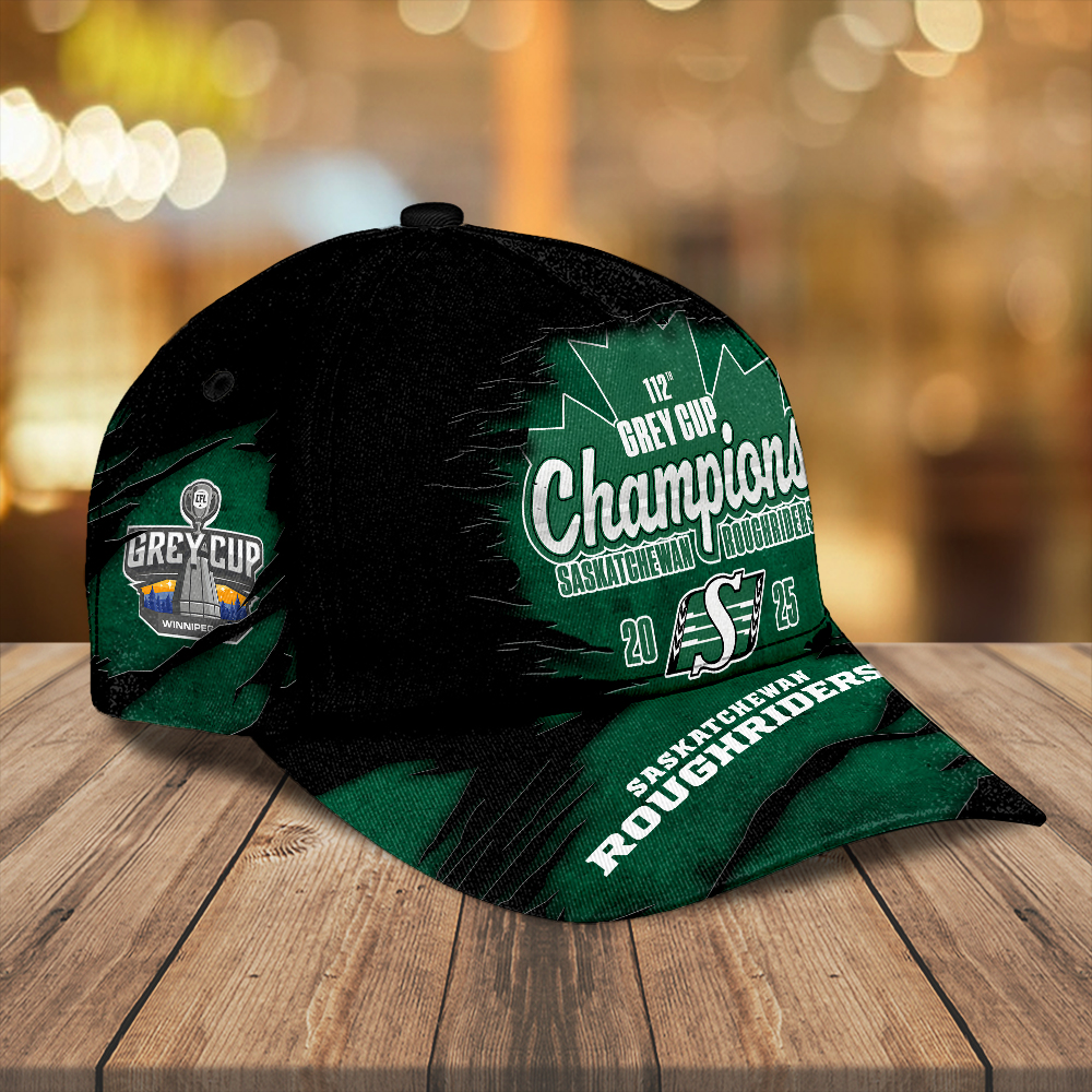 Saskatchewan Roughriders 2025 Grey Cup Champions Classic Cap ...