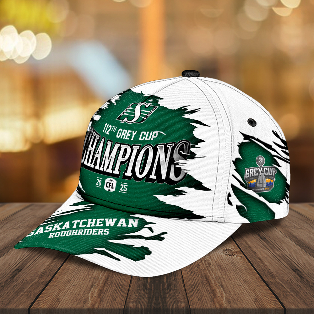 Saskatchewan Roughriders 2025 Grey Cup Champions Classic Cap ...