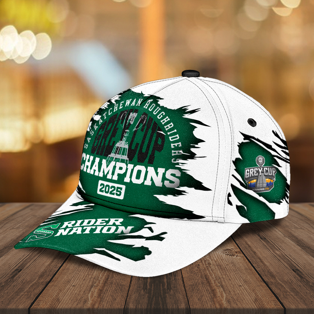 Saskatchewan Roughriders 2025 Grey Cup Champions Classic Cap ...