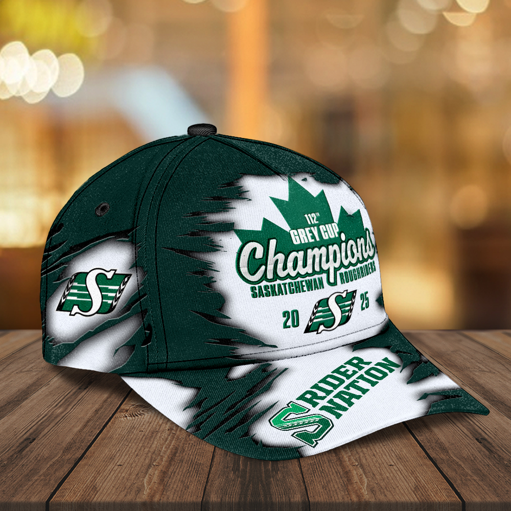 Saskatchewan Roughriders 2025 Grey Cup Champions Classic Cap ...