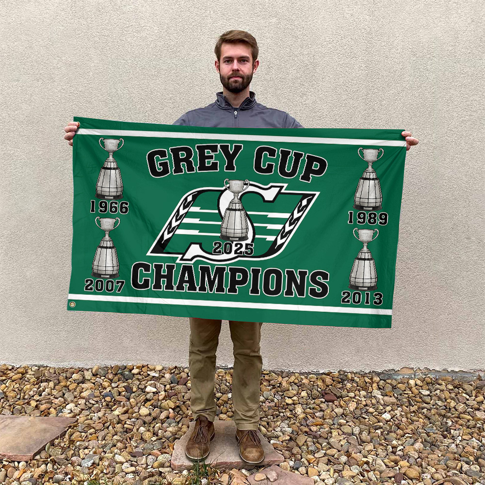 Saskatchewan Roughriders 2025 Grey Cup Champions 3D Double-side House ...