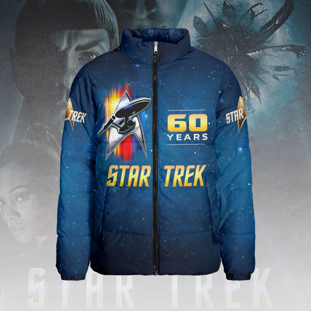 Star Trek: The Original Series 60th Anniversary 3D Stand Collar Puffer ...