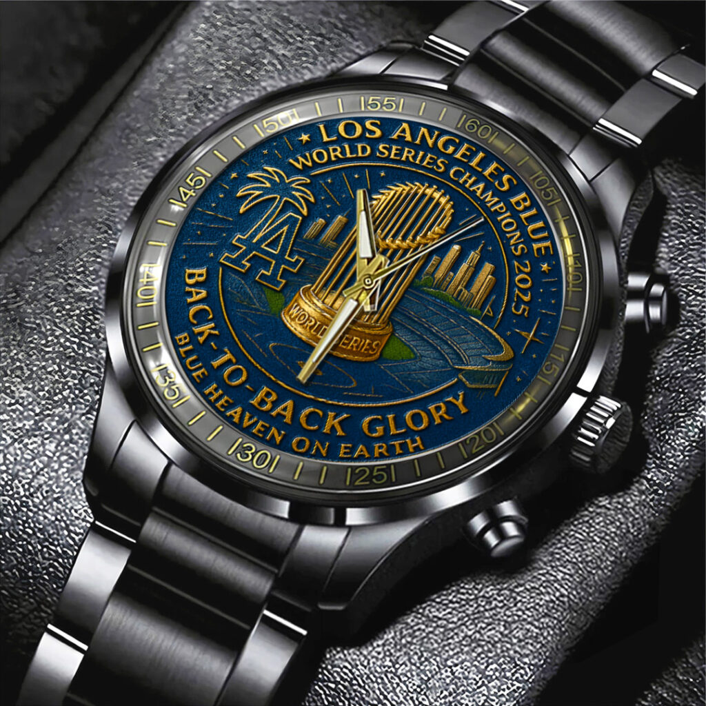 Los Angeles Dodgers World Series 2025 Black Stainless Steel Watch ...