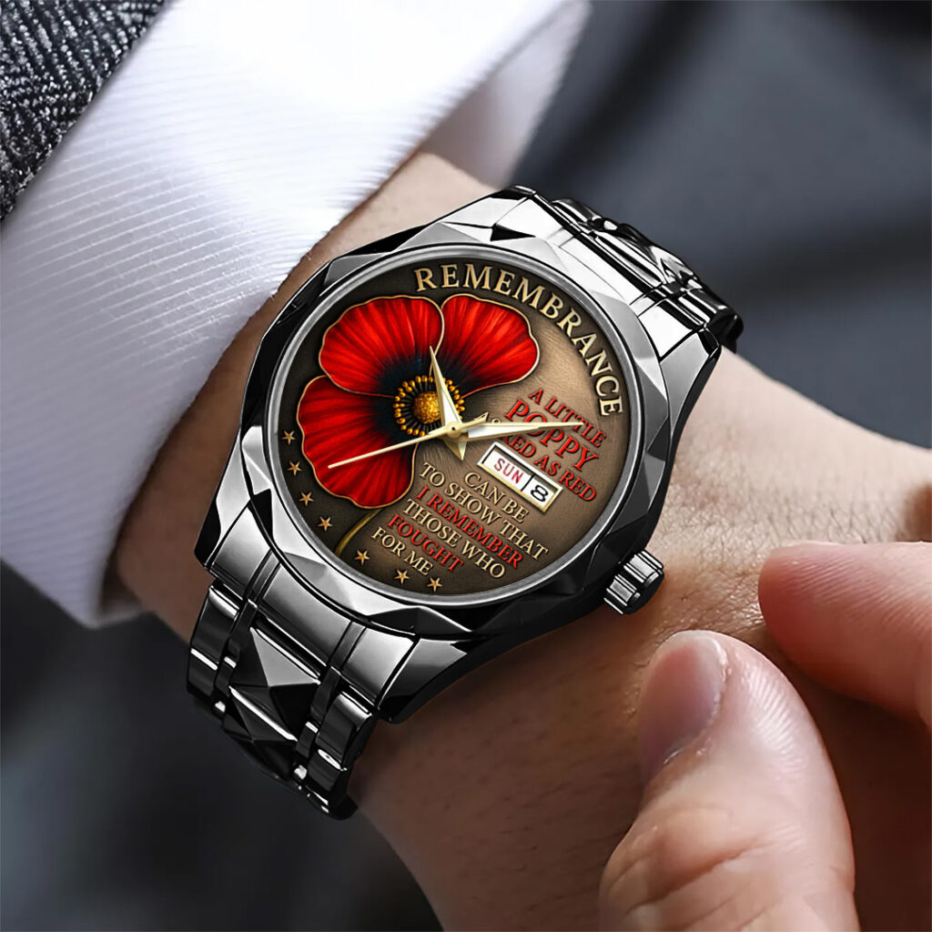 Poppy Remembrance Military Alloy Luxury Quartz Watch – TANTN18438 ...