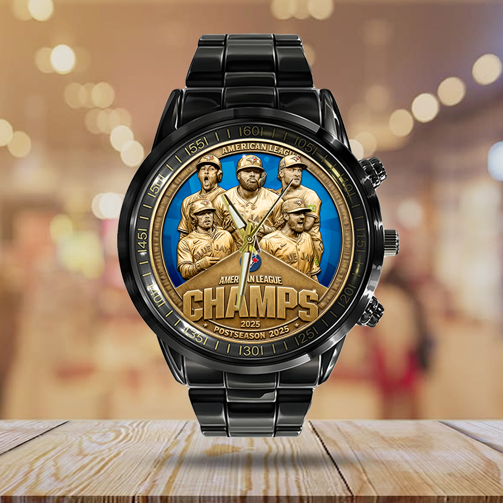 Toronto Blue Jays 2025 American League Champions Black Stainless Steel ...