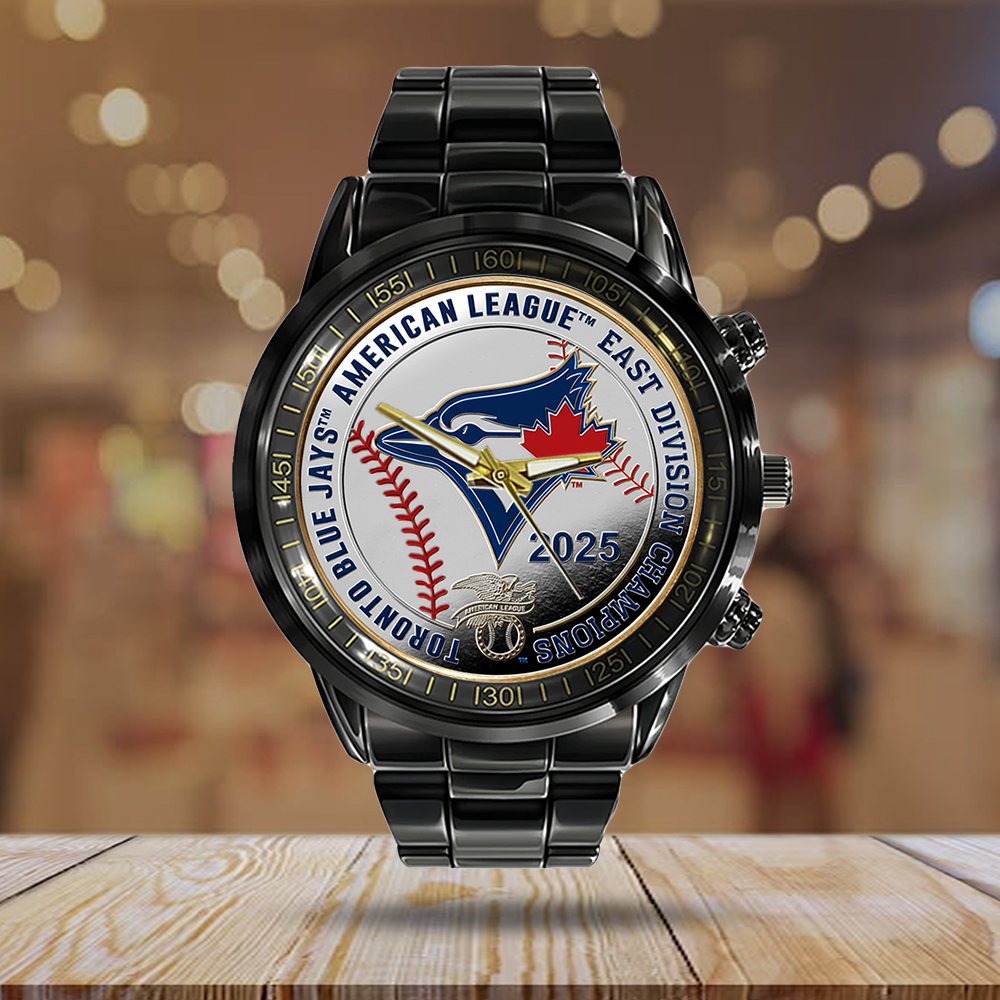 Toronto Blue Jays Black Stainless Steel Watch – TMTHU2201 | Gifnestbuys