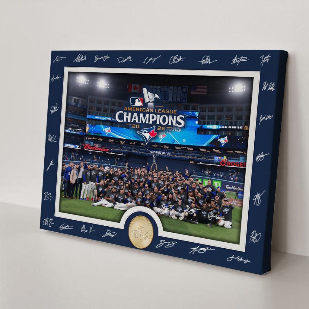 Toronto Blue Jays 2025 American League Champions Rectangle Canvas With ...