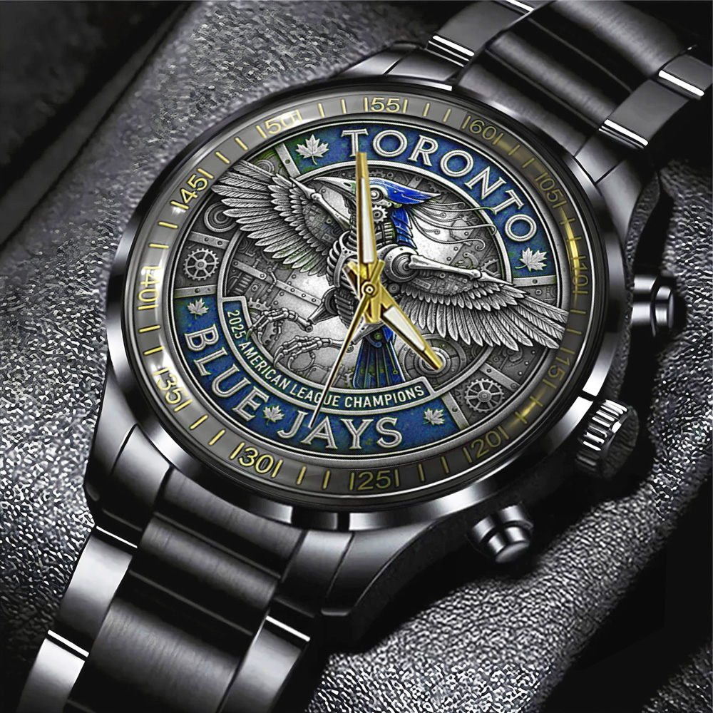 Toronto Blue Jays World Series 2025 Black Stainless Steel Watch ...