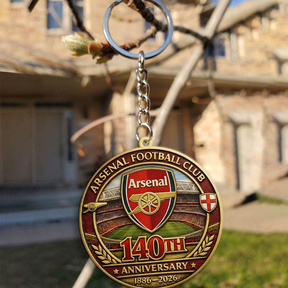 Arsenal FC 140th Anniversary Custom Shape 2-sided Keychain – MAITM14150 ...