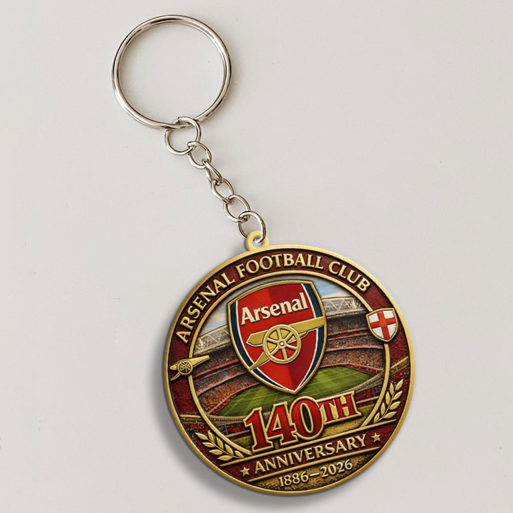 Arsenal FC 140th Anniversary Custom Shape 2-sided Keychain – MAITM14150 ...