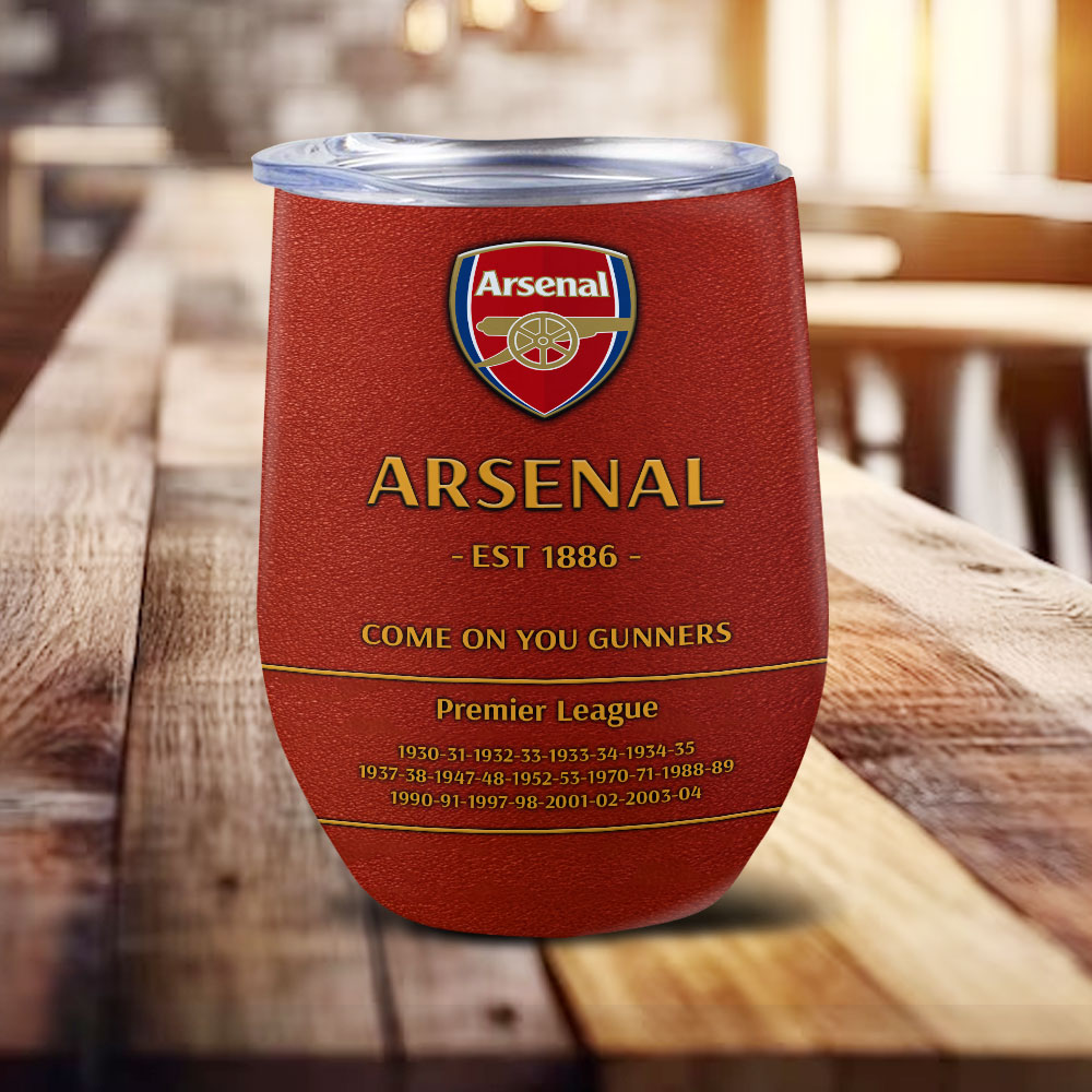 Arsenal FC 140th Anniversary Wine Tumbler – MAITM14061 | Gifnestbuys