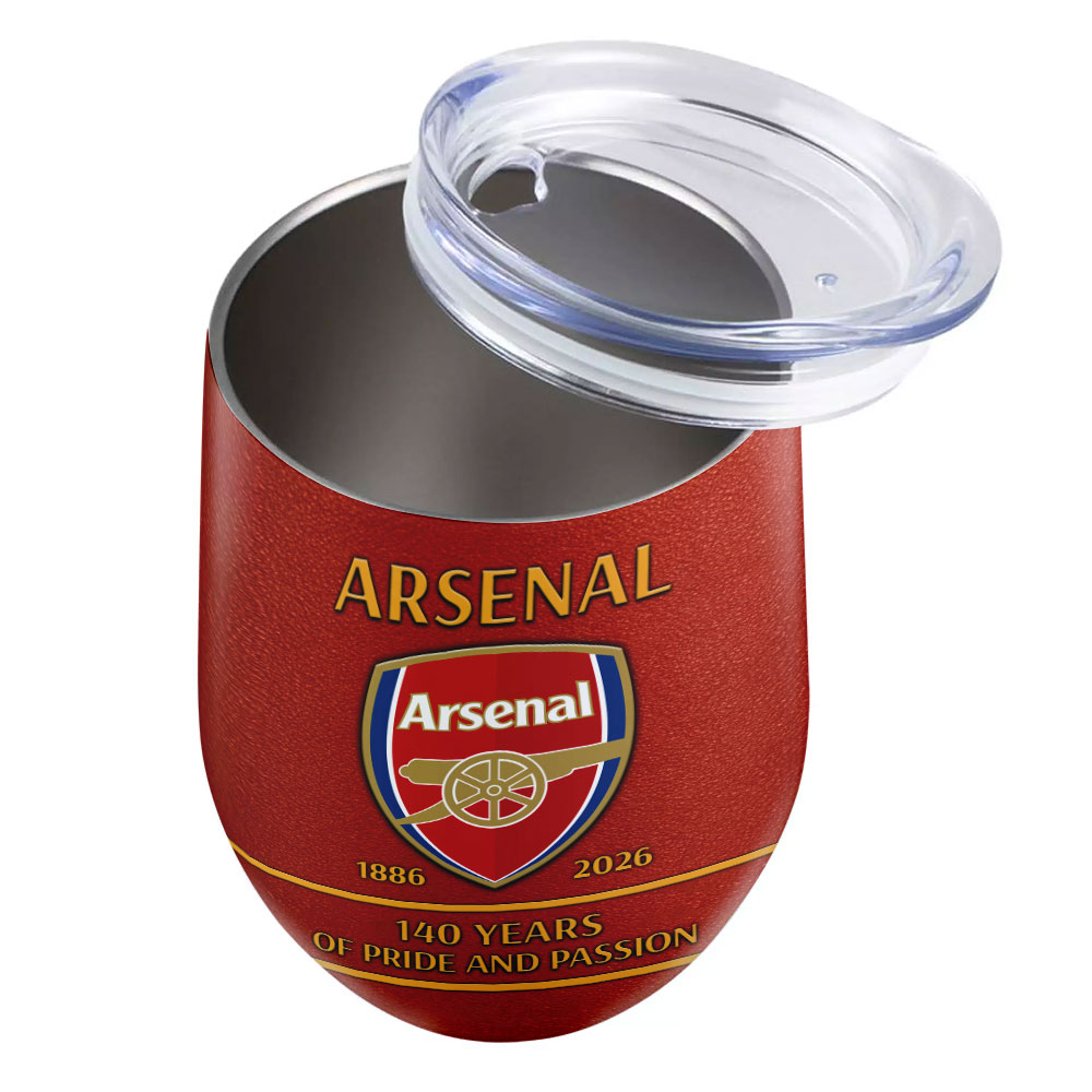 Arsenal FC 140th Anniversary Wine Tumbler – MAITM14061 | Gifnestbuys