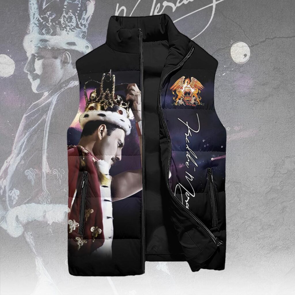 Freddie Mercury 80th Anniversary 3D Sleeveless Down Jacket – HOATT15244 ...