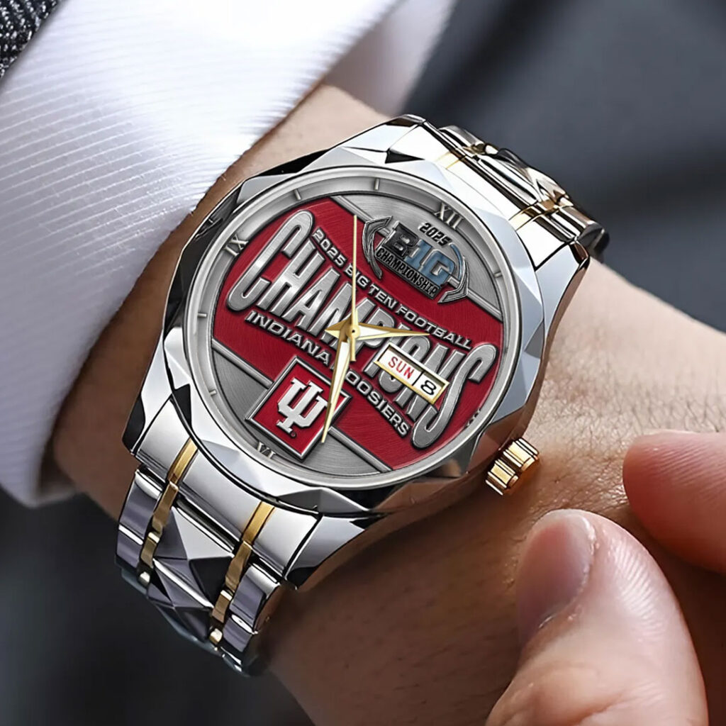 Indiana Hoosiers Football 2025 Big Ten Champions Alloy Luxury Quartz ...