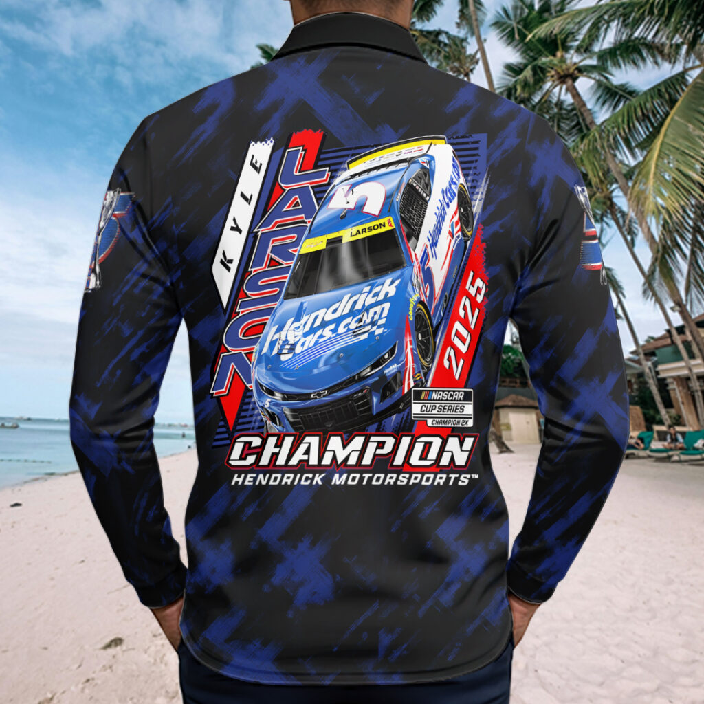 Kyle Larson 2025 NASCAR Cup Series Champion Zip Polo Shirt – HOATT14876 ...