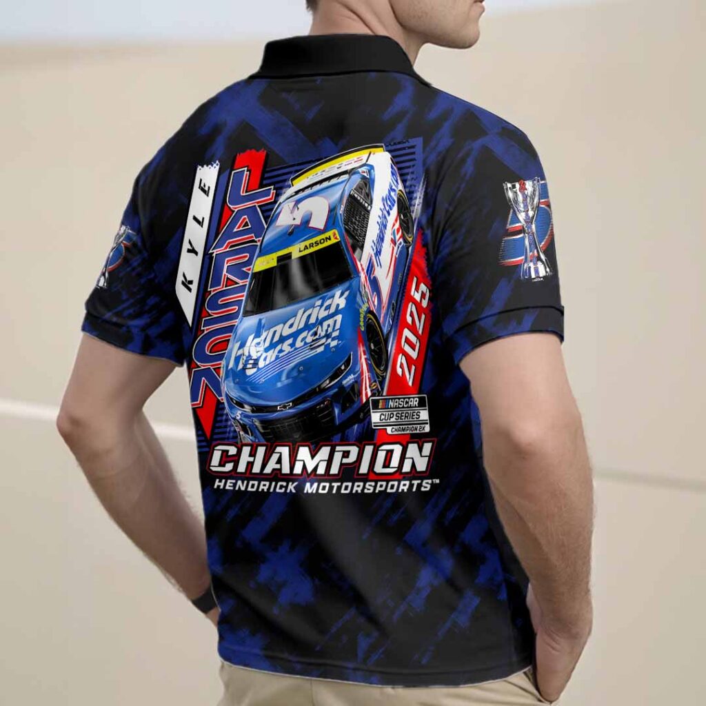 Kyle Larson 2025 NASCAR Cup Series Champion Zip Polo Shirt – HOATT14876 ...