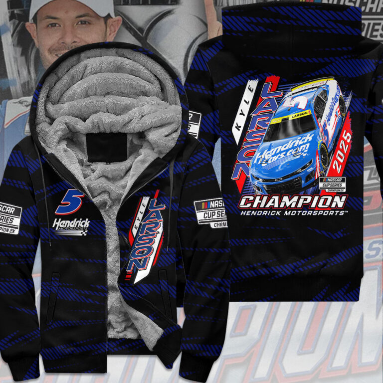 Kyle Larson 2025 NASCAR Cup Series Champions 3D Windbreaker Jacket ...