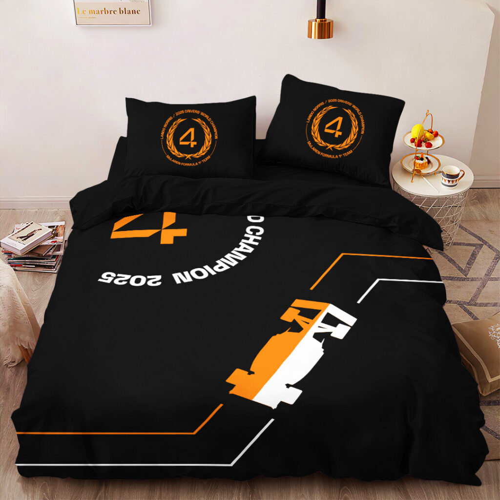 McLaren x Lando Norris World Champions 2025 3-Piece Duvet Bedding Set ...