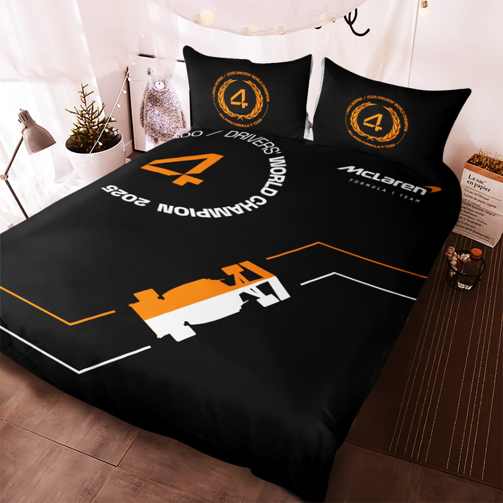 McLaren x Lando Norris World Champions 2025 3-Piece Duvet Bedding Set ...