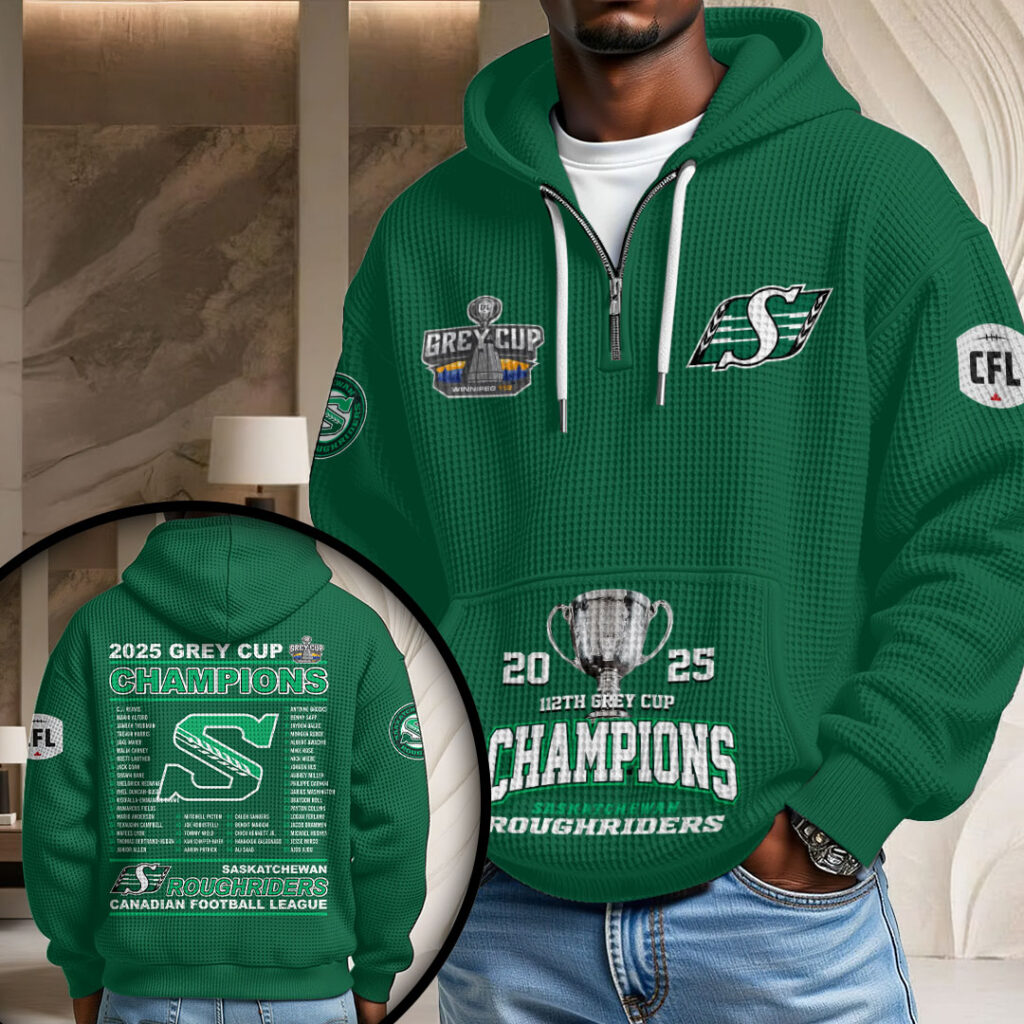 Saskatchewan Roughriders 2025 Grey Cup Champions 3D Unisex Waffle ...