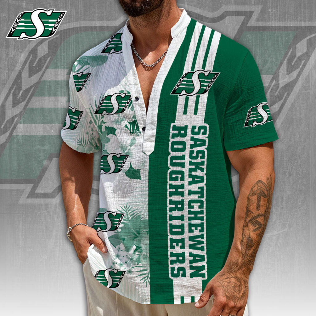 Saskatchewan Roughriders Men’s Henley Polo – GNE4698 | Gifnestbuys