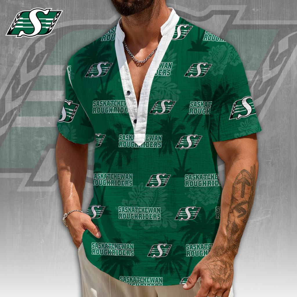 Saskatchewan Roughriders Men’s Henley Polo – GNE4699 | Gifnestbuys