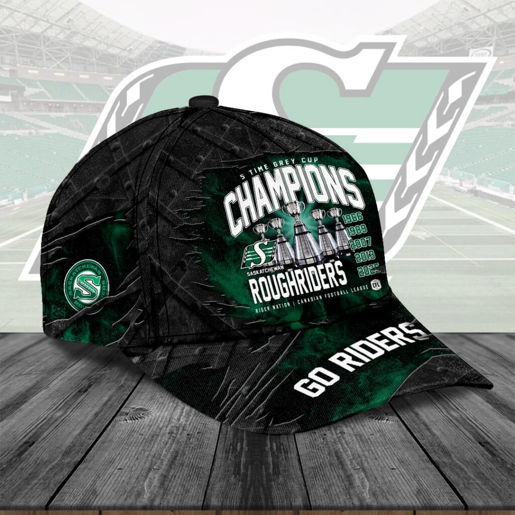 Saskatchewan Roughriders 2025 Grey Cup Champions Classic Cap ...