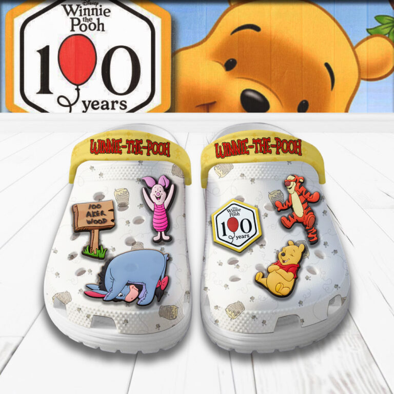 Winnie-the-Pooh 100th Anniversary Custom Clogs – NGHIAVT9207 | Gifnestbuys