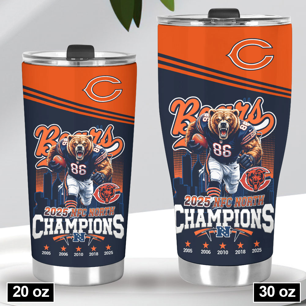 Chicago Bears 2025 NFC North Champions Tumbler Cup – HOATT15463 ...