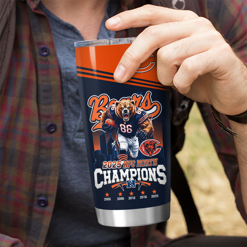 Chicago Bears 2025 NFC North Champions Tumbler Cup – HOATT15463 ...