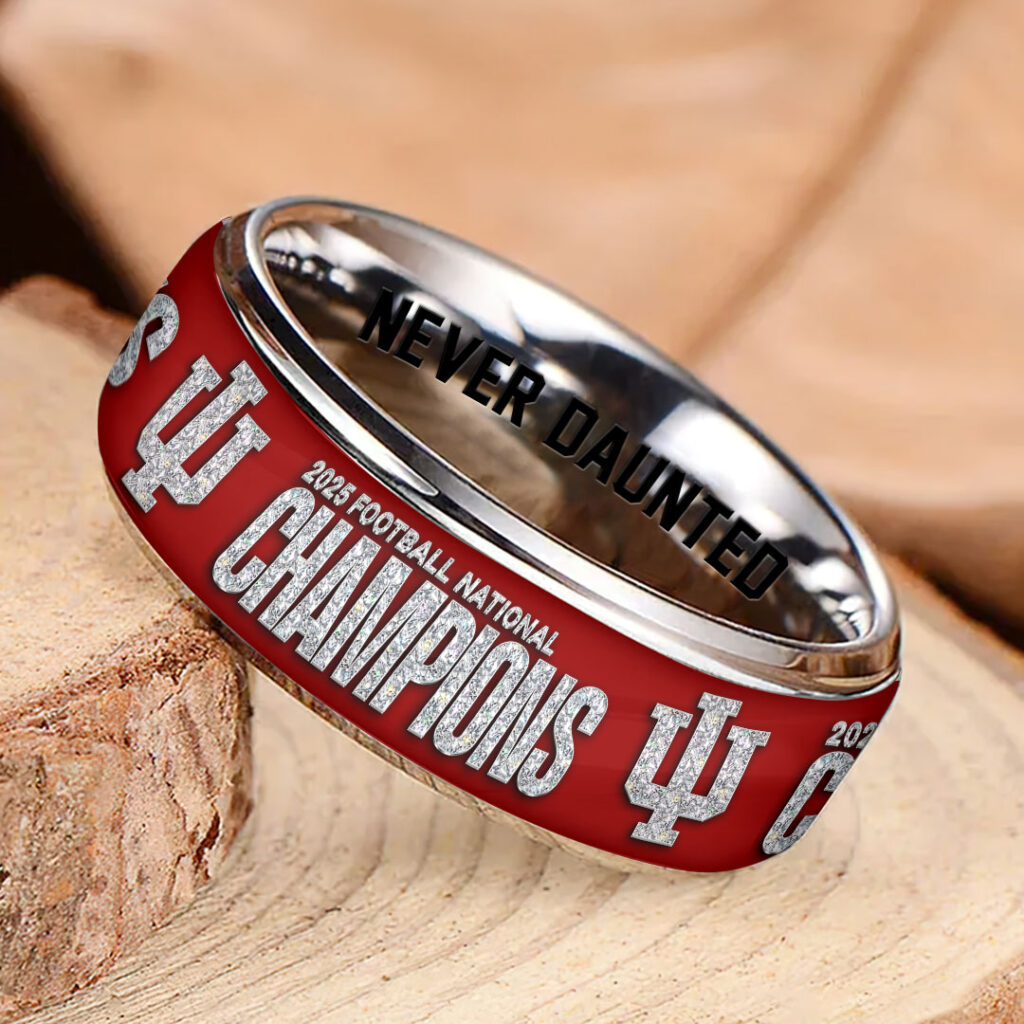 Indiana Hoosiers Football 2025 National Champions Custom Alloy Ring ...