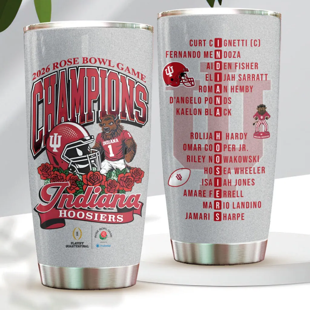 Indiana Hoosiers Football 2026 Rose Bowl Champions Tumbler Cup ...