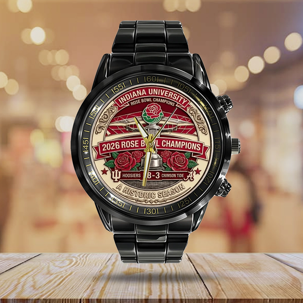 Indiana Hoosiers Football Rose Bowl Champions Black Stainless Steel ...