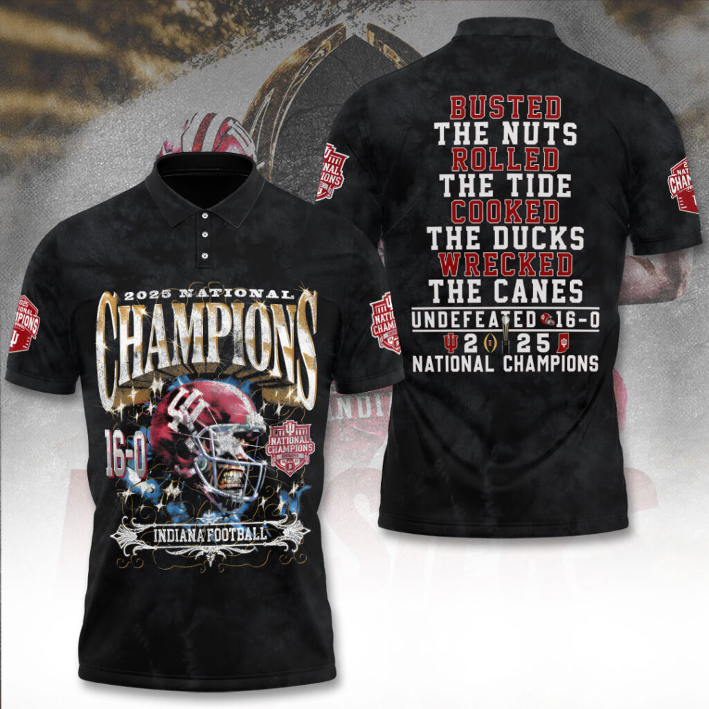 Indiana Hoosiers Football 2025 National Champions 3D Apparel ...