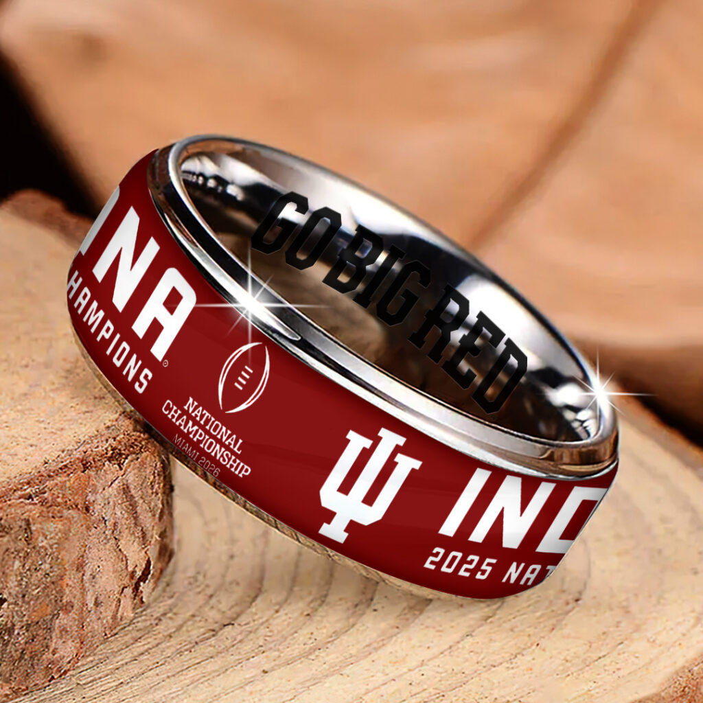 Indiana Hoosiers Football 2025 National Champions Custom Alloy Ring ...