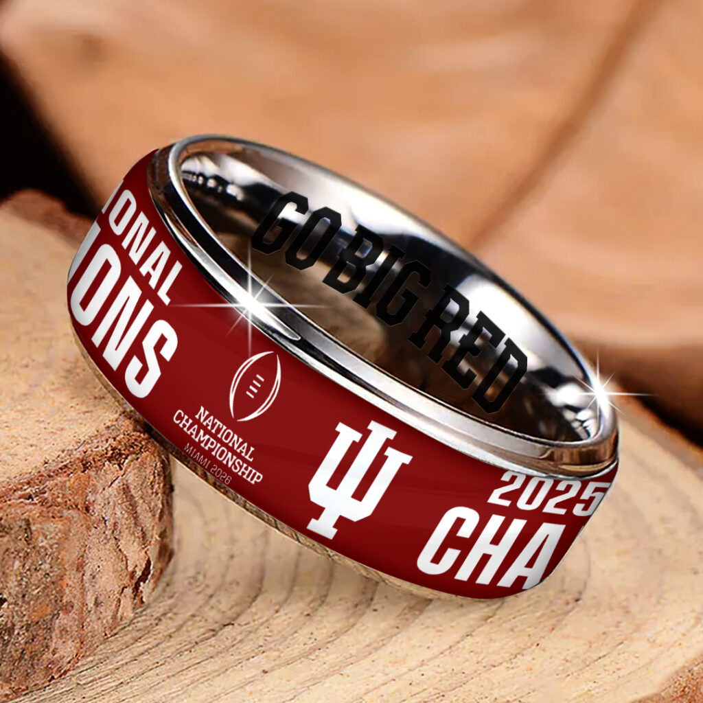 Indiana Hoosiers Football 2025 National Champions Custom Alloy Ring ...