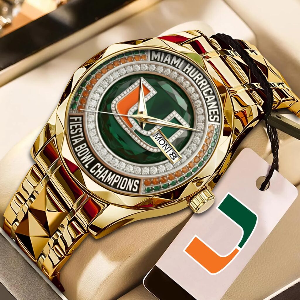 Miami Hurricanes Football 2026 Fiesta Bowl Champions Alloy Luxury ...