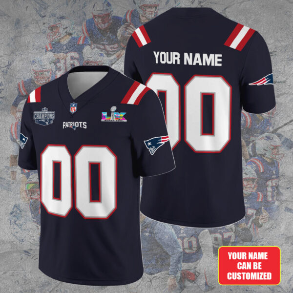 Personalized New England Patriots 2025 Super Bowl LX 3D Football Jersey ...