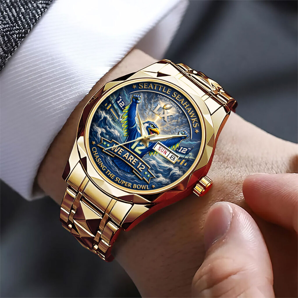 Seattle Seahawks Super Bowl LX 2025 Alloy Luxury Quartz Watch ...