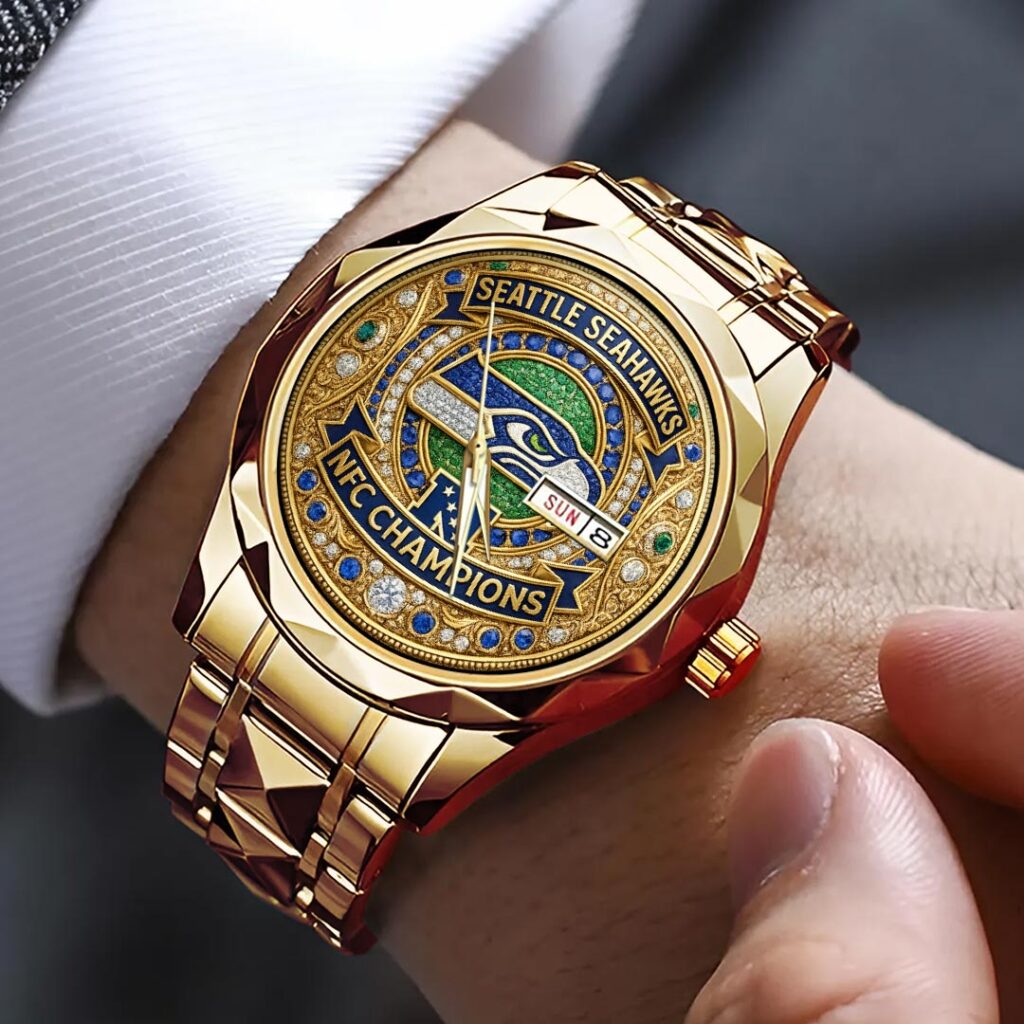 Seattle Seahawks 2025 NFC Champions Alloy Luxury Quartz Watch ...