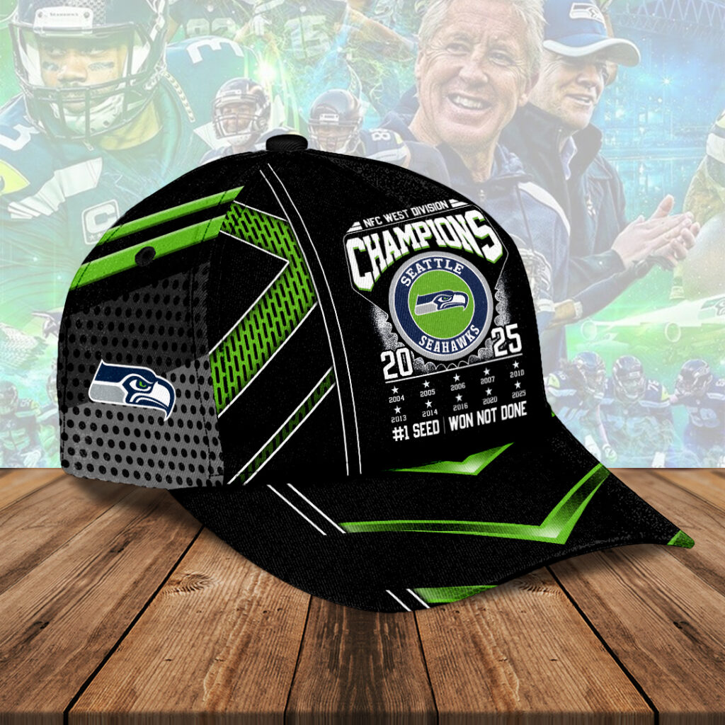 Seattle Seahawks 2025 NFC West Champions Classic Cap – HOATT15838 ...