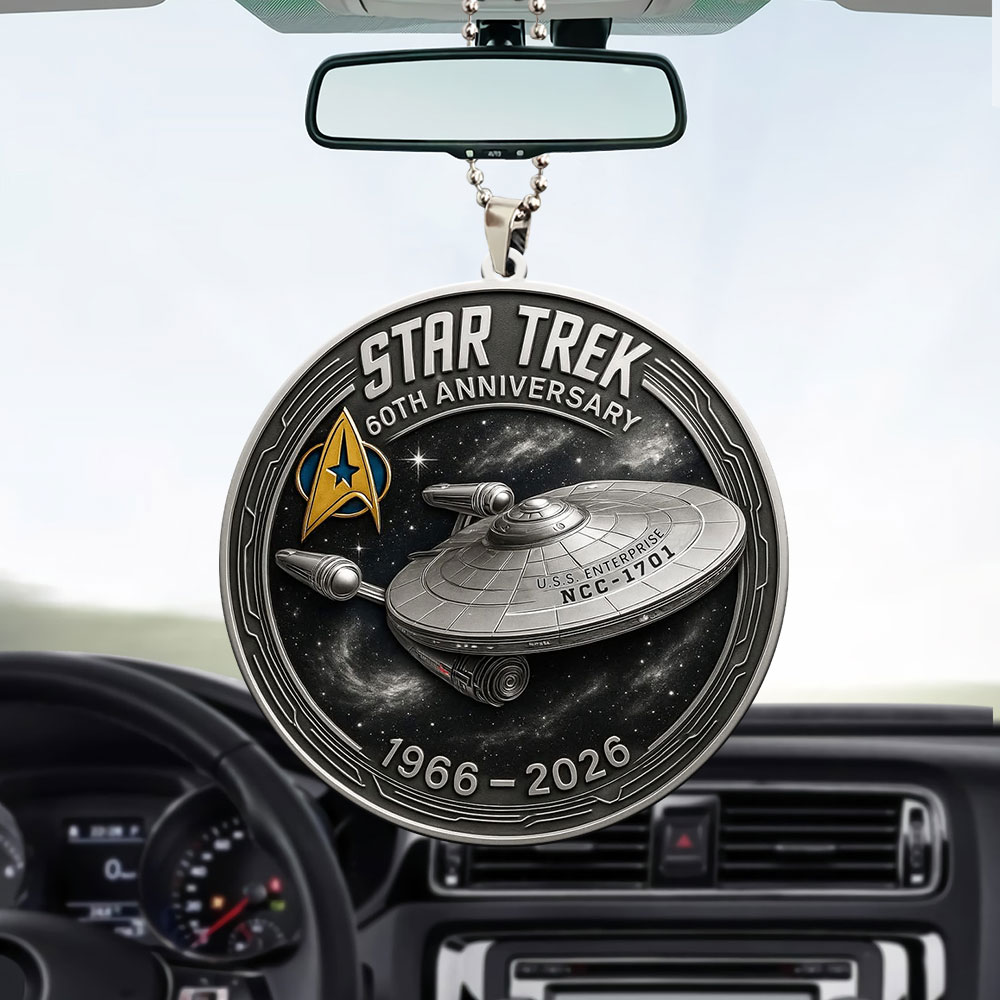 Star Trek 60th Anniversary Custom shape 2-sided Acrylic Car Ornament ...