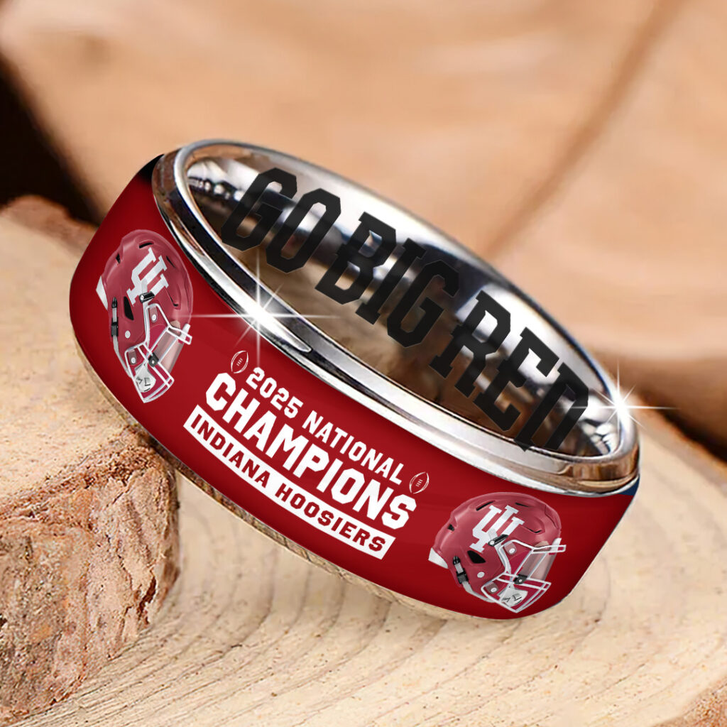 Indiana Hoosiers Football 2025 National Champions Custom Alloy Ring ...