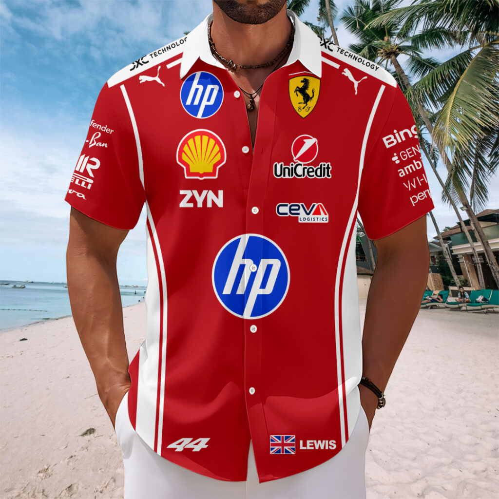 Scuderia Ferrari x Lewis Hamilton 2026 Short Sleeve Button-Down Shirt ...