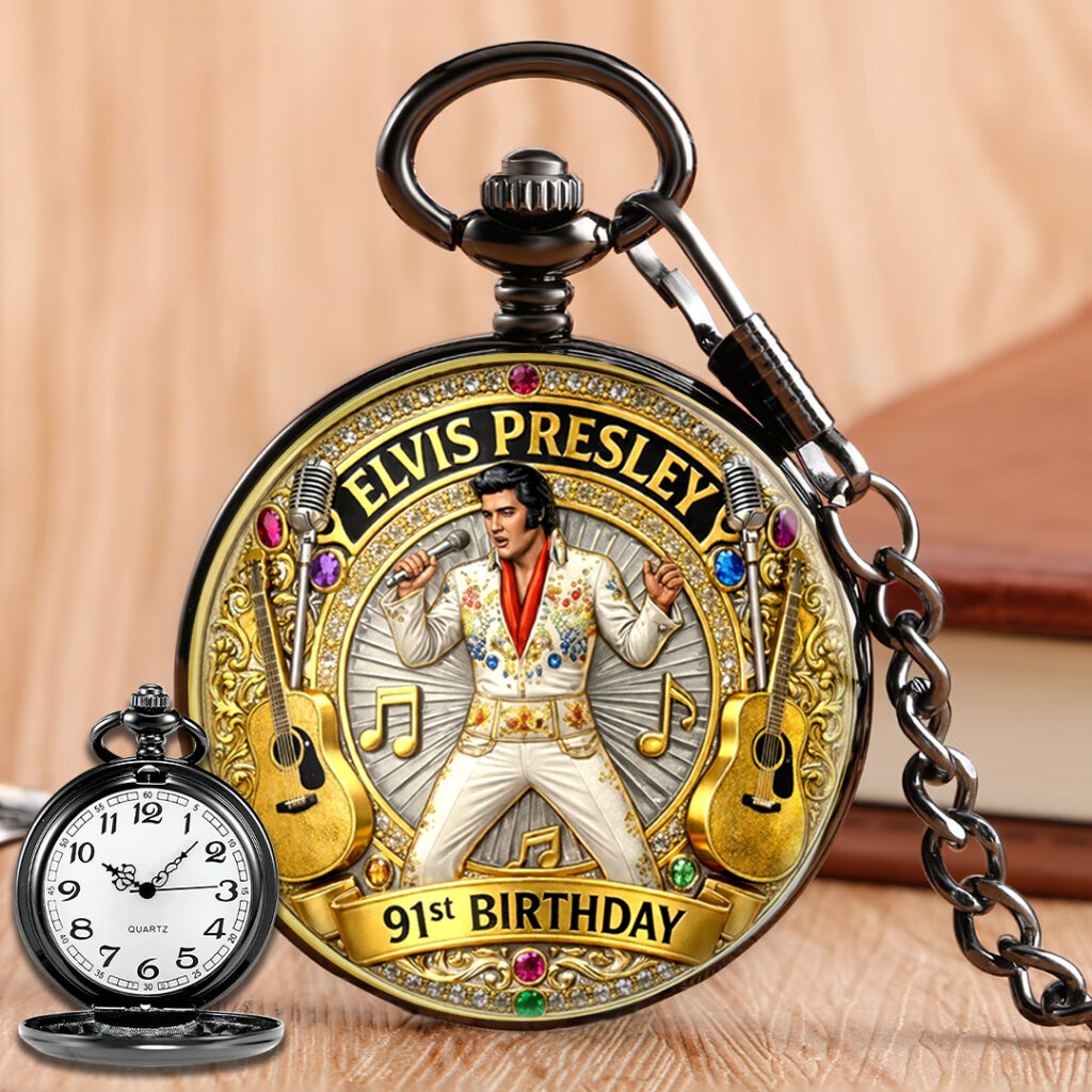 Elvis Presley 91st Anniversary Pocket Watch – HOATT16047 | Gifnestbuys